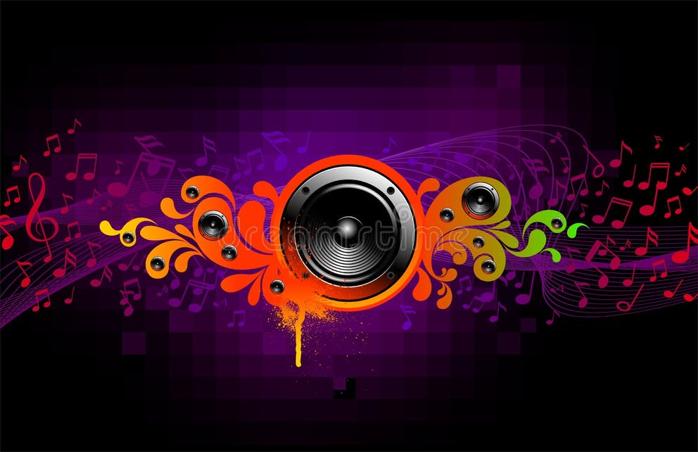 Sound splash stock vector. Illustration of melody, paint - 6307000
