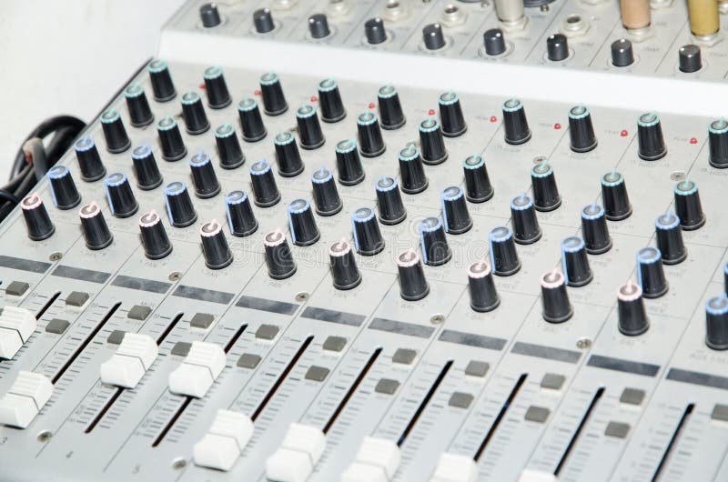 Sound studio equipment stock image. Image of console - 37068737
