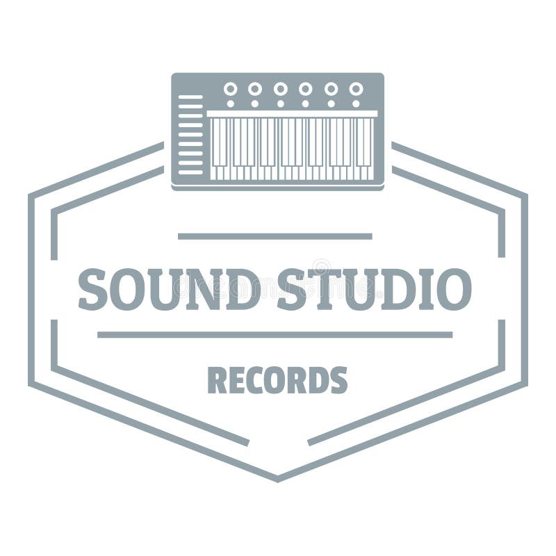 Sound Studio Logo, Simple Gray Style Stock Vector - Illustration of ...