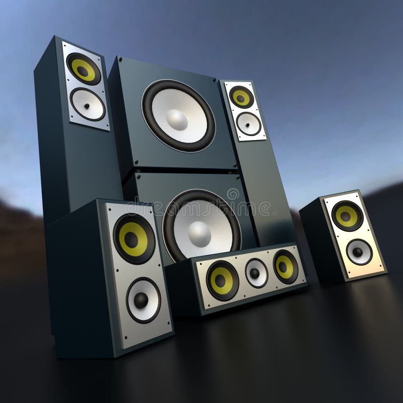 Sound system stock image. Image of audio, system, night - 7145167