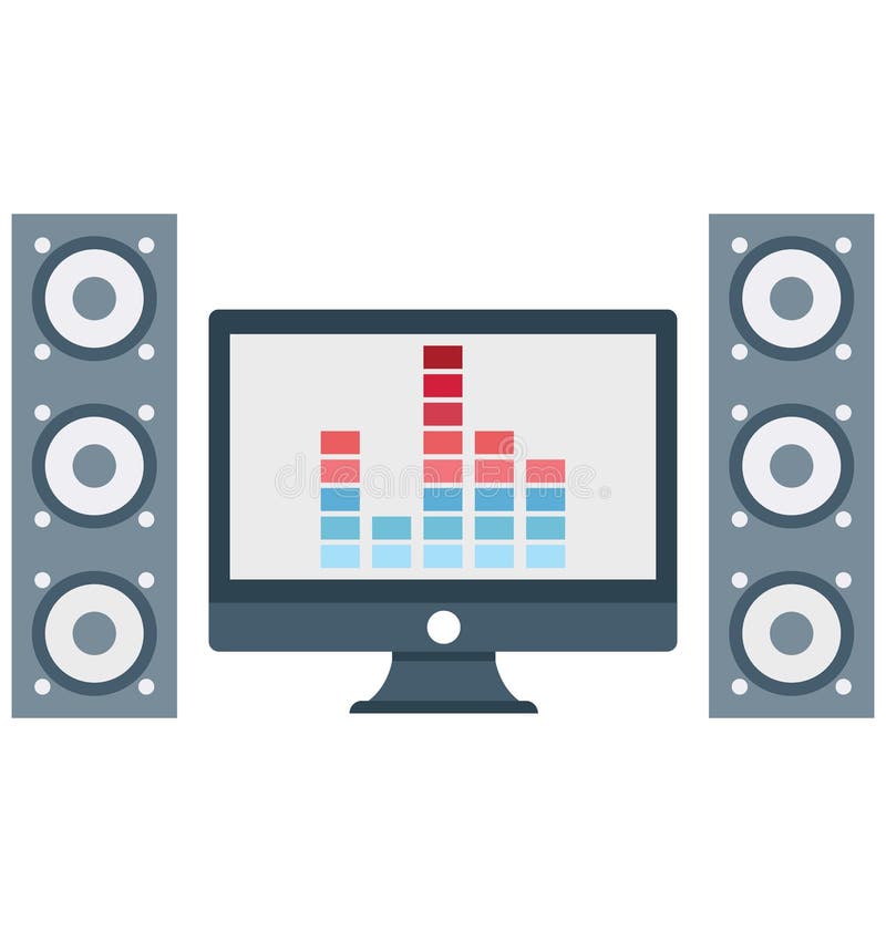 Sound System Colored Vector Isolated Vector Icons that Can Be Easily ...
