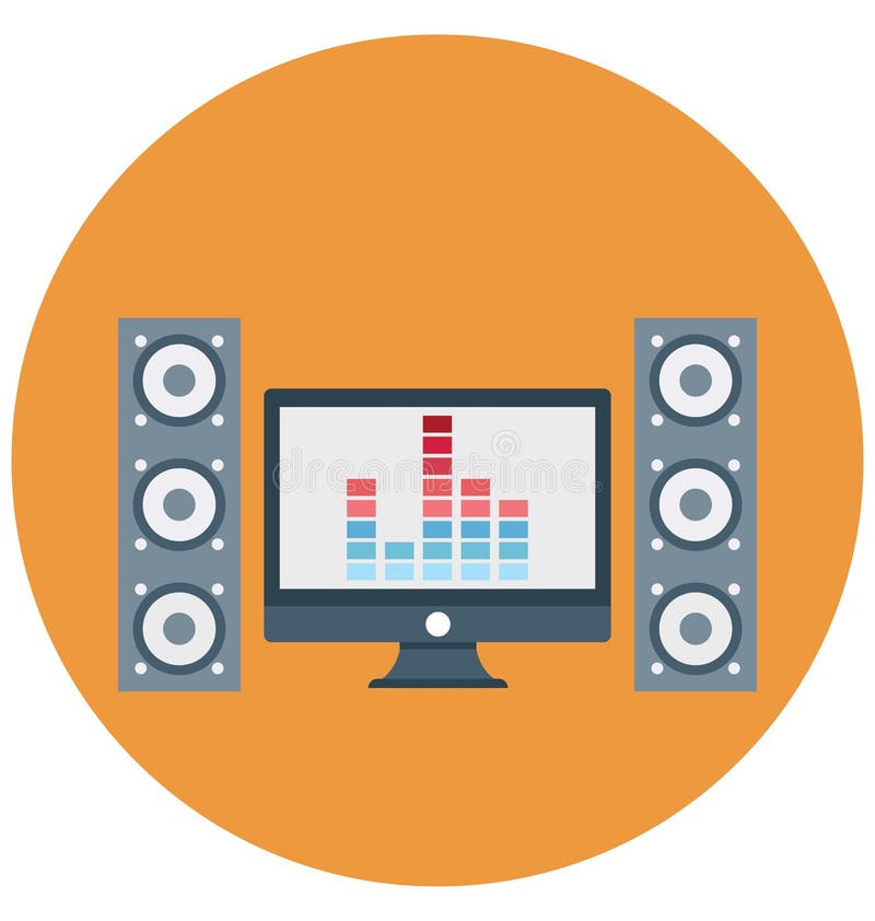 Sound System Colored Vector Isolated Vector Icons that Can Be Easily ...