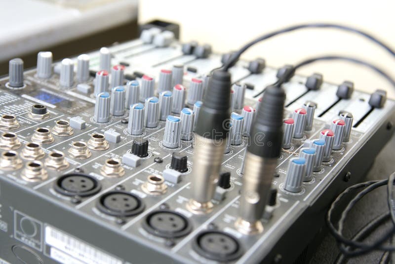Sound system control board stock image. Image of recording - 5508663