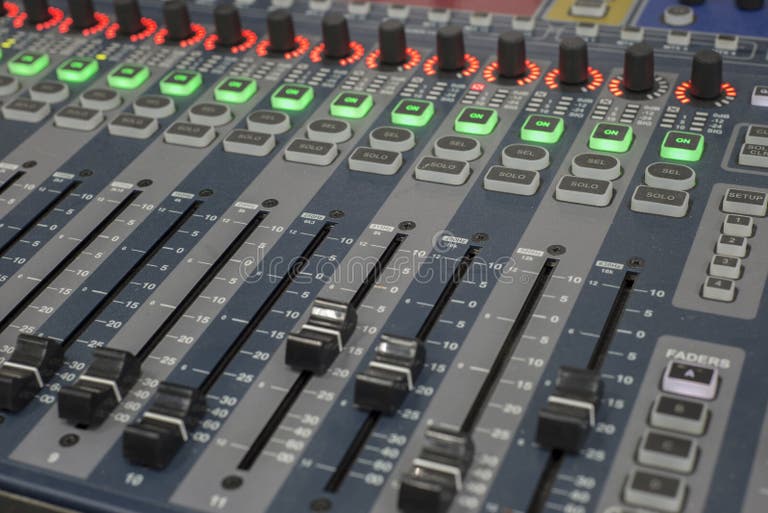 Sound System Control Panel. Stock Image - Image of music, equipment ...