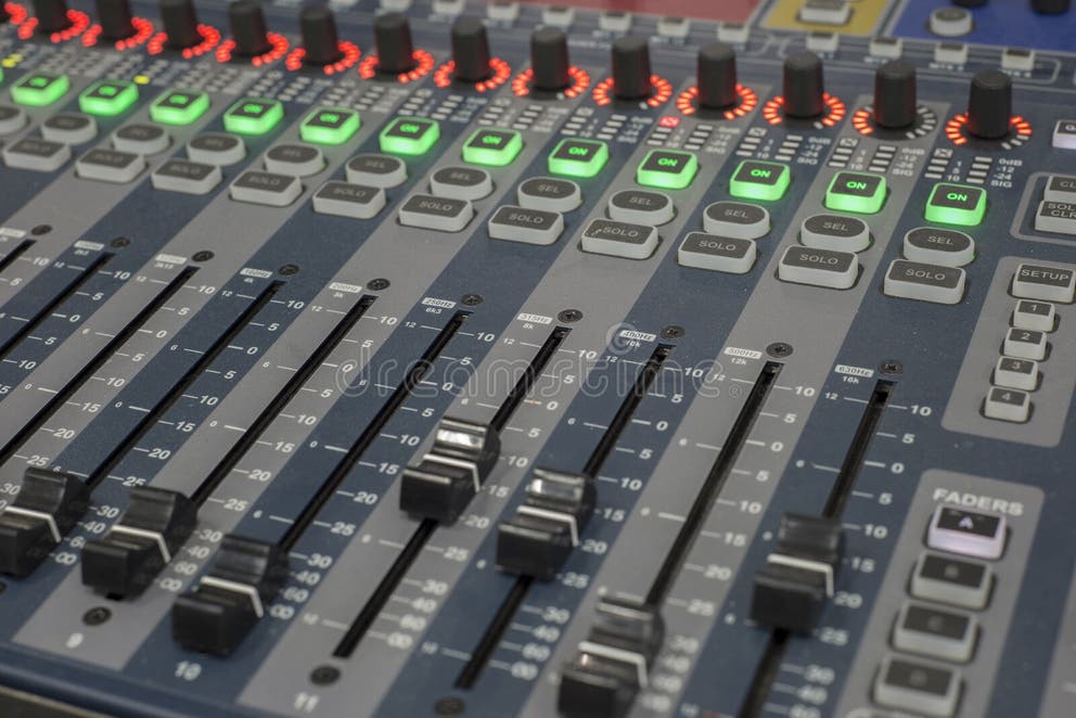 Sound System Control Panel. Stock Image - Image of music, equipment ...