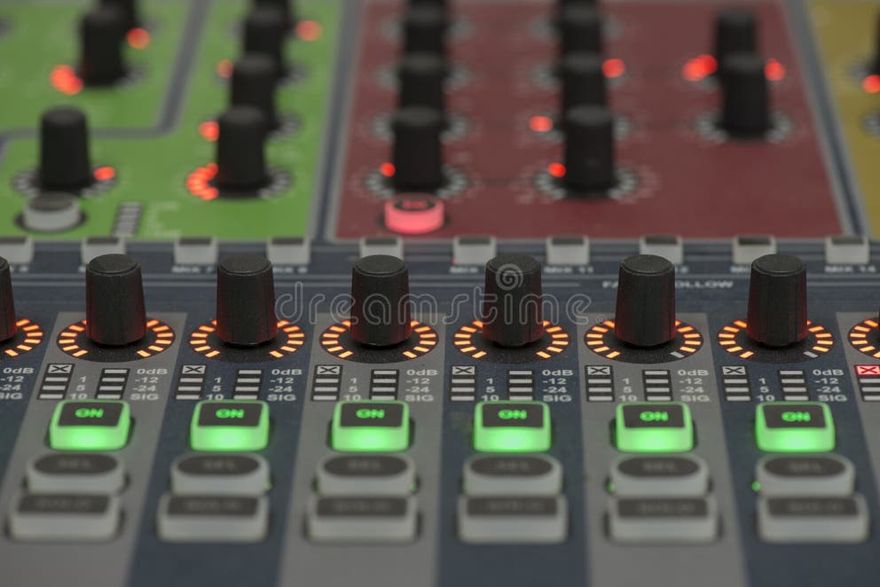 Sound System Control Panel. Stock Photo - Image of digital, button ...