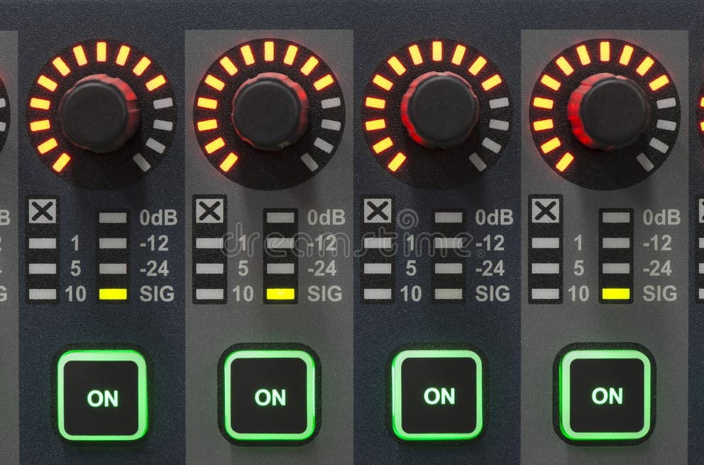 Sound System Control Panel. Stock Photo - Image of machine, audio: 62704902