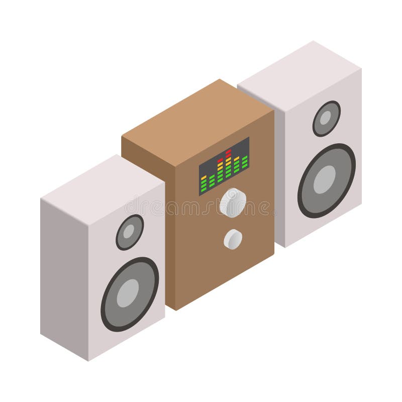 New Sound Speaker Isometric 3d Icon Stock Illustration Illustration