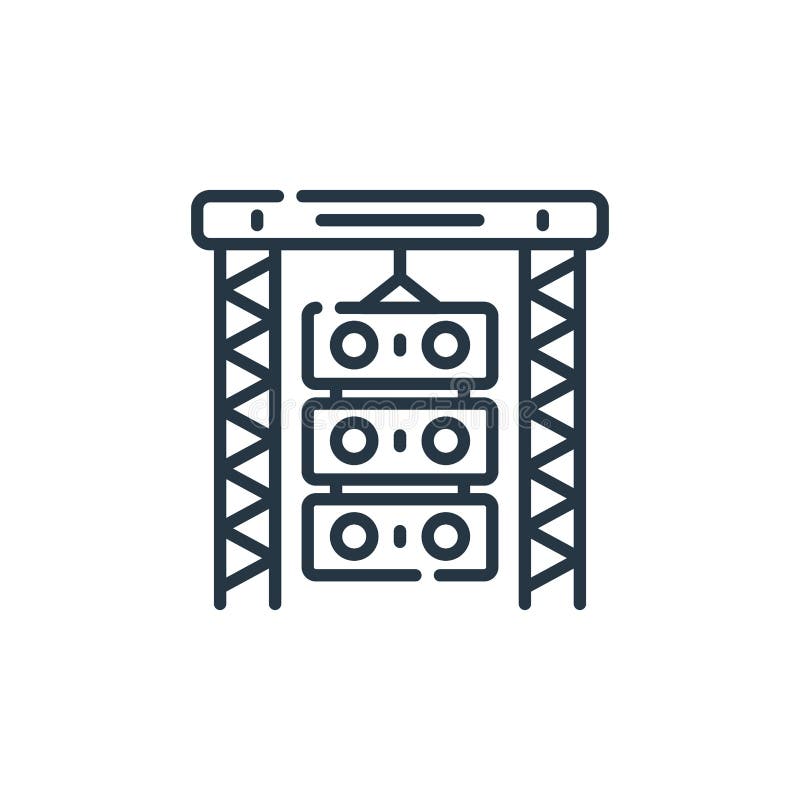 Sound System Icon Vector from Event Concept. Thin Line Illustration of ...