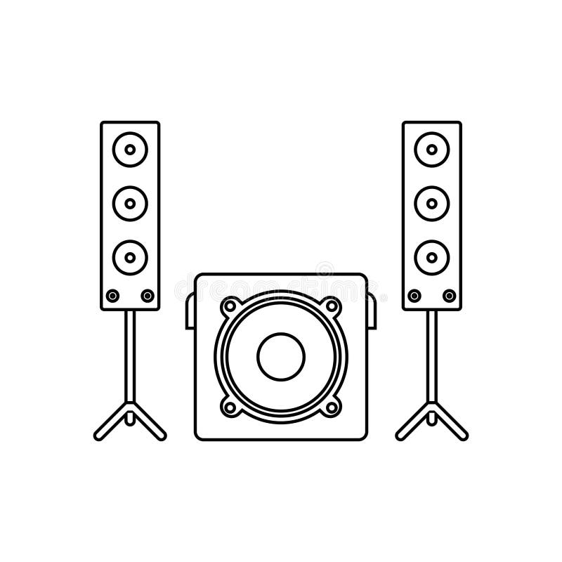 Sound system icon stock vector. Illustration of listen - 321908264