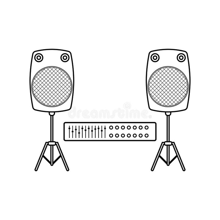 Sound system icon stock vector. Illustration of player - 321908275