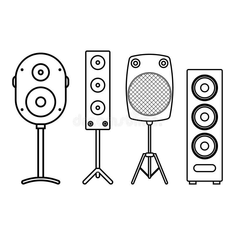 Sound system icon stock vector. Illustration of loudspeaker - 321908279