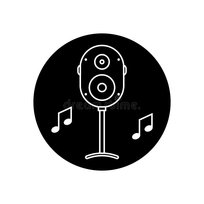Sound system icon stock vector. Illustration of musical - 321908284