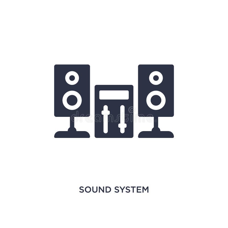 Sound System Icon on White Background. Simple Element Illustration from ...