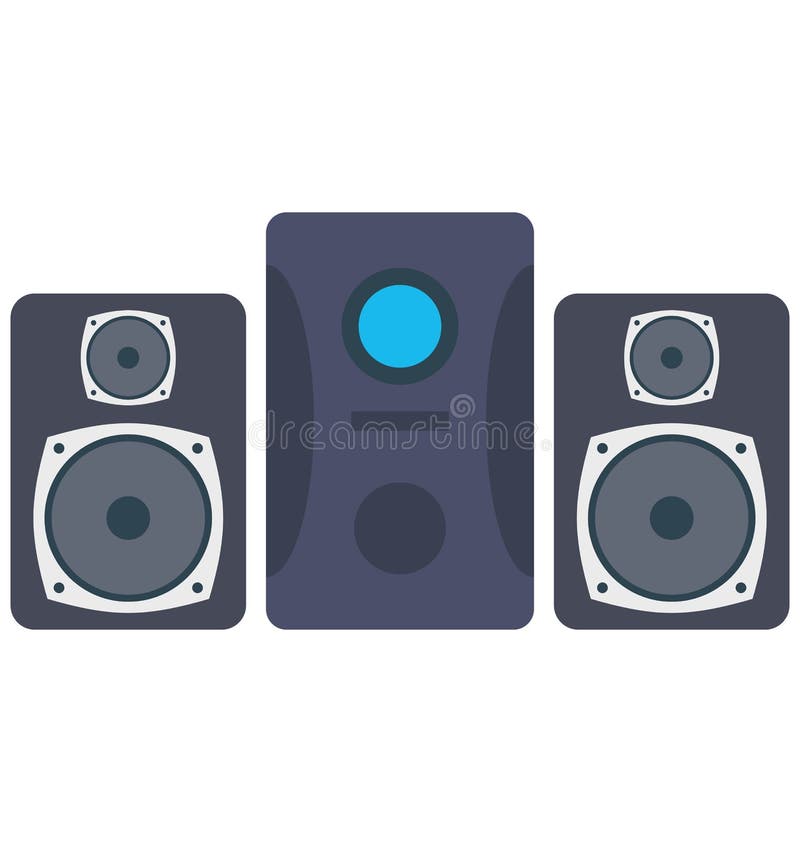 Sound System, Music System Vector Icon that Can Be Easily Modified or ...