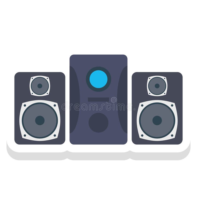 Sound System, Music System Vector Icon that Can Be Easily Modified or ...