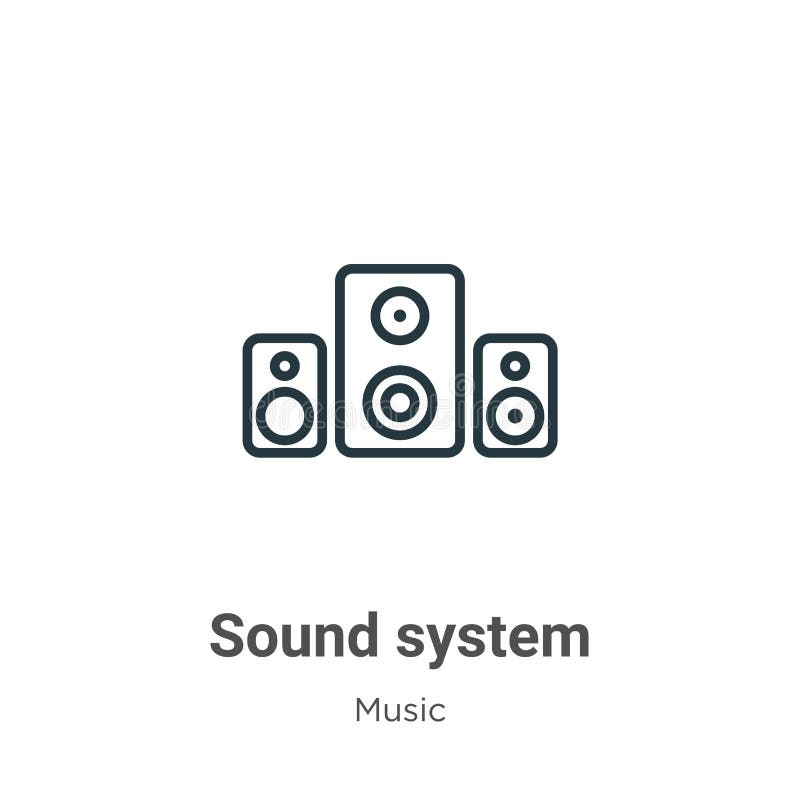 Sound System Outline Vector Icon. Thin Line Black Sound System Icon ... Sound System Outline Vector Icon. Thin Line Black Sound System Icon ...
