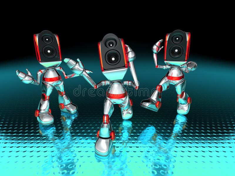Sound system robots stock illustration. Illustration of equipment - 2057657
