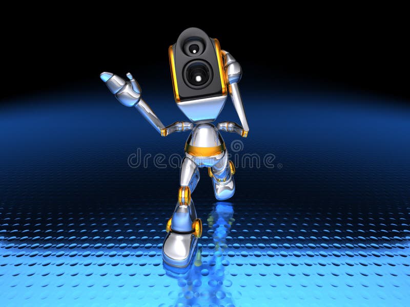Sound system robots stock illustration. Illustration of studio - 2057671