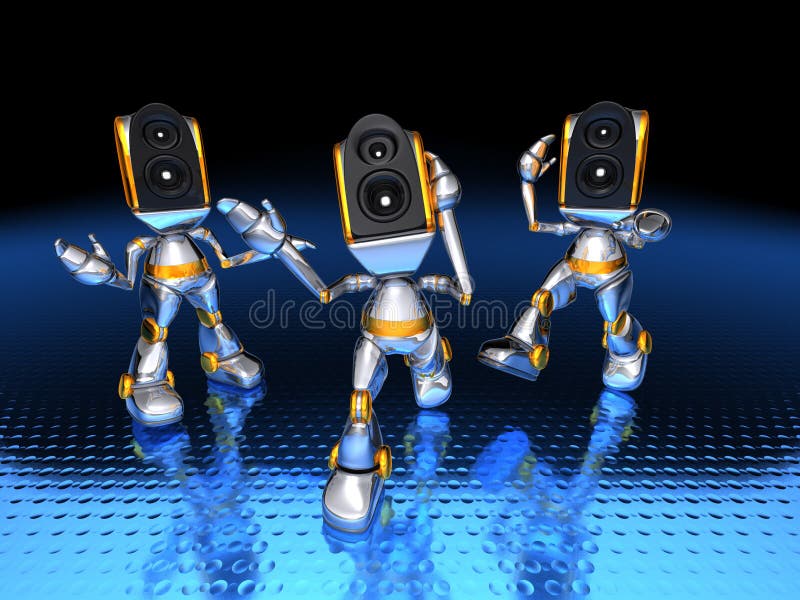 Sound system robots stock illustration. Illustration of electrical ...