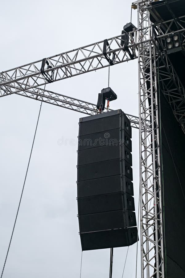Sound System Set on a Stage Stock Image - Image of amplifier ...