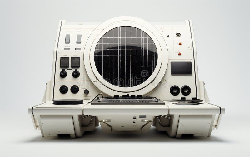 Sound Systems Solar White Background -Generative Ai Stock Illustration ...