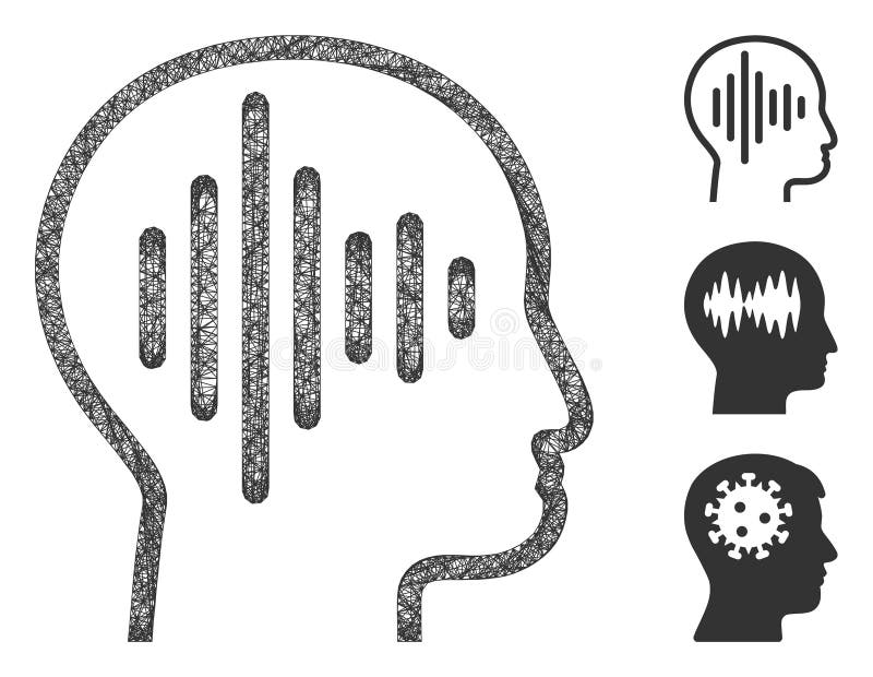 Sound Thinking Polygonal Web Vector Mesh Illustration Stock ...