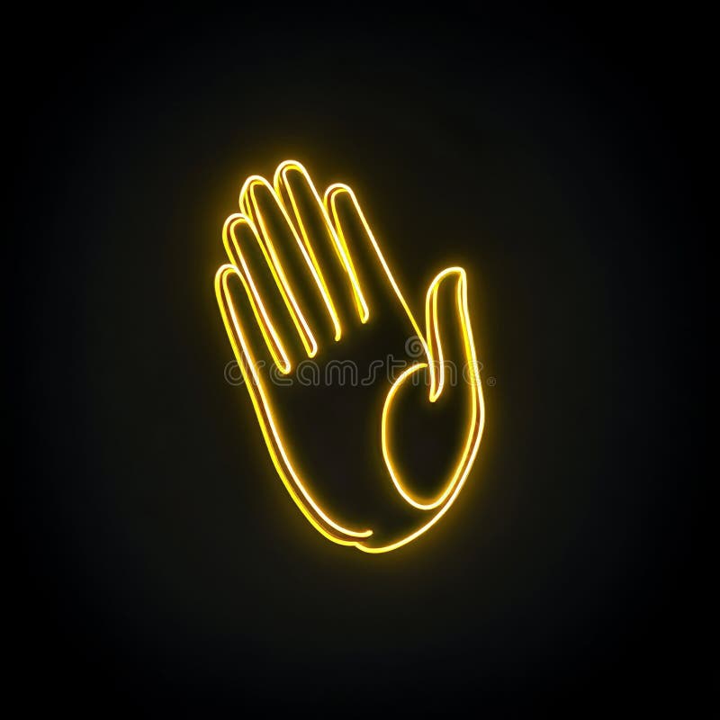 The Sound of Two Hands Clapping Creates a Neon Glow in Golden Hues ...