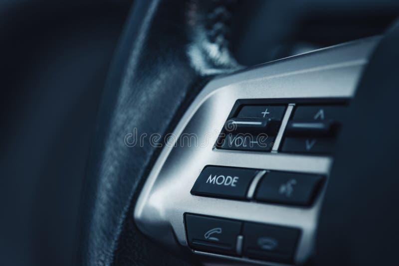 Sound Volume Control Panel on Car Stock Photo - Image of interior ...