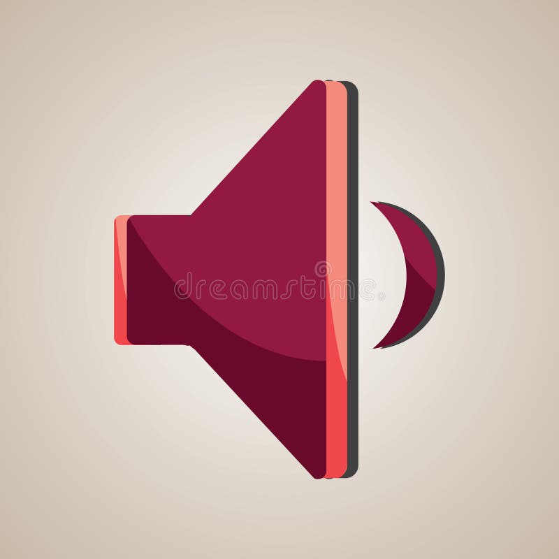 Sound Volume Decrease. Vector Illustration Decorative Design Stock Vector - Illustration of ...