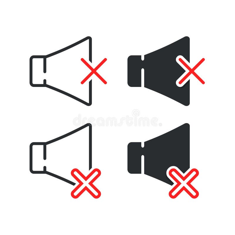 Sound Volume Error. Illustration Vector Stock Vector - Illustration of ...