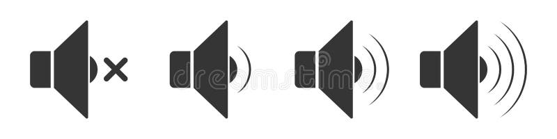 Sound Volume Icons. Speaker Volume Icons Stock Illustration ...