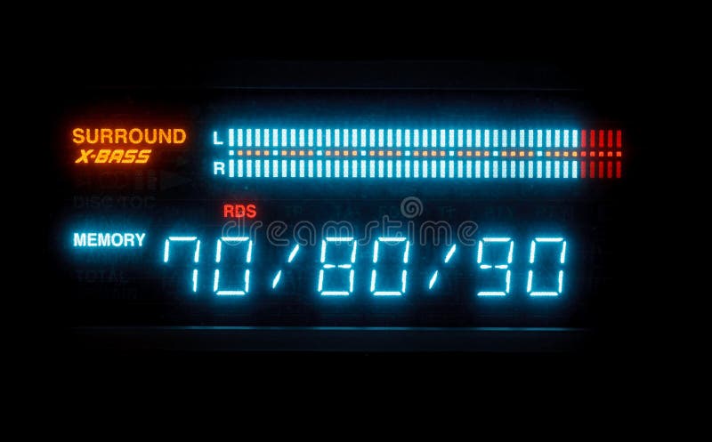 Sound Volume on Illuminated Indicator Board Stock Photo - Image of ...