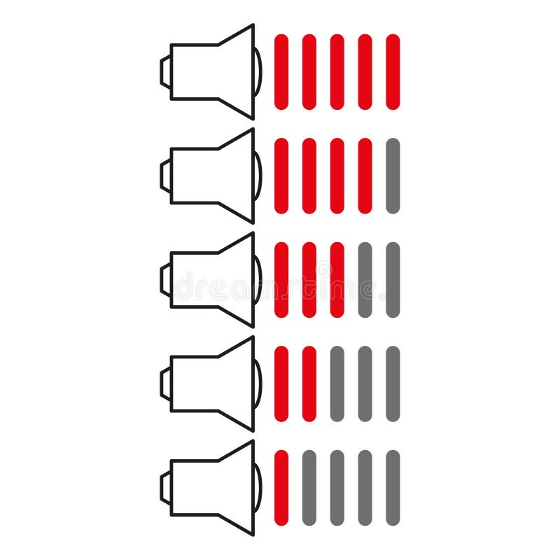 Sound Volume Level Indicators. Vector Illustration. EPS 10 Stock Vector ...