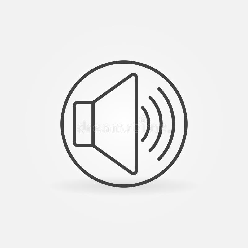 Sound Volume Outline Vector Concept Round Icon Stock Vector ...