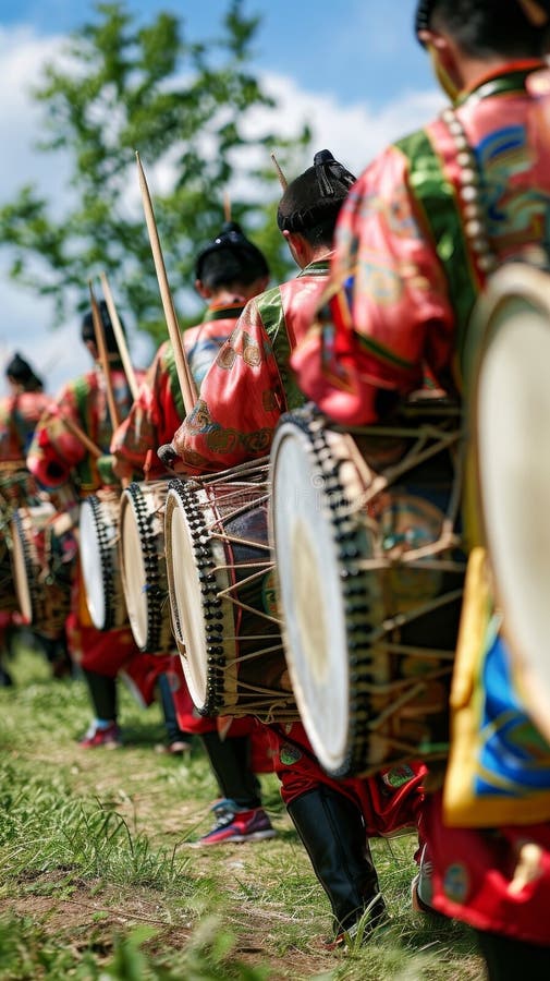 The Sound of War Drums Sets the Rhythm for the Advancing Army Stock ...