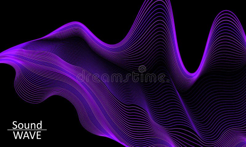 Sound Wave. Abstract 3d Shape. Flow Design. Vector Stock Vector ...