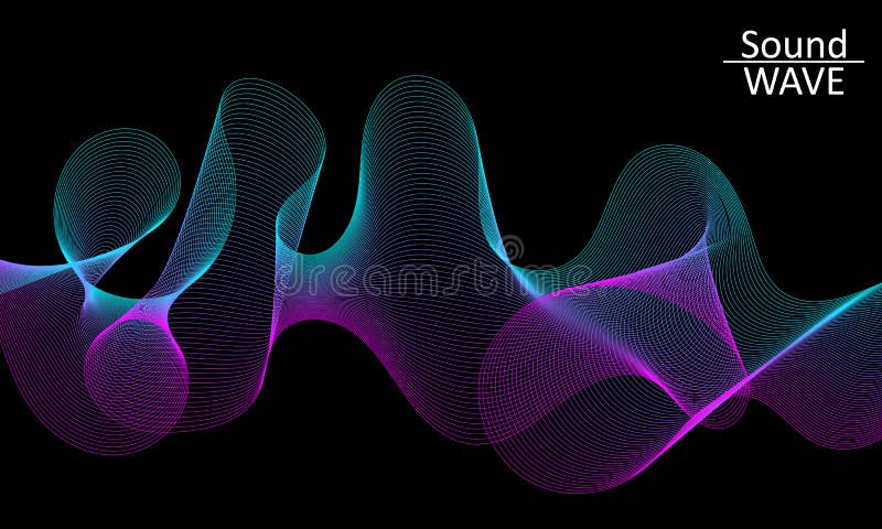 Sound Wave. Abstract 3d Shape. Flow Design. Vector Stock Vector ...