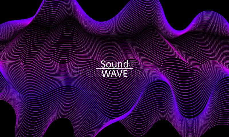 Sound Wave. Abstract 3d Shape. Flow Design. Vector Stock Vector ...