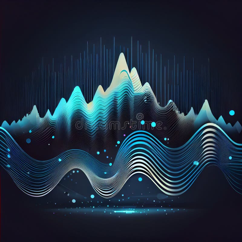 Sound Wave Abstract Vector Background Stock Illustration - Illustration ...