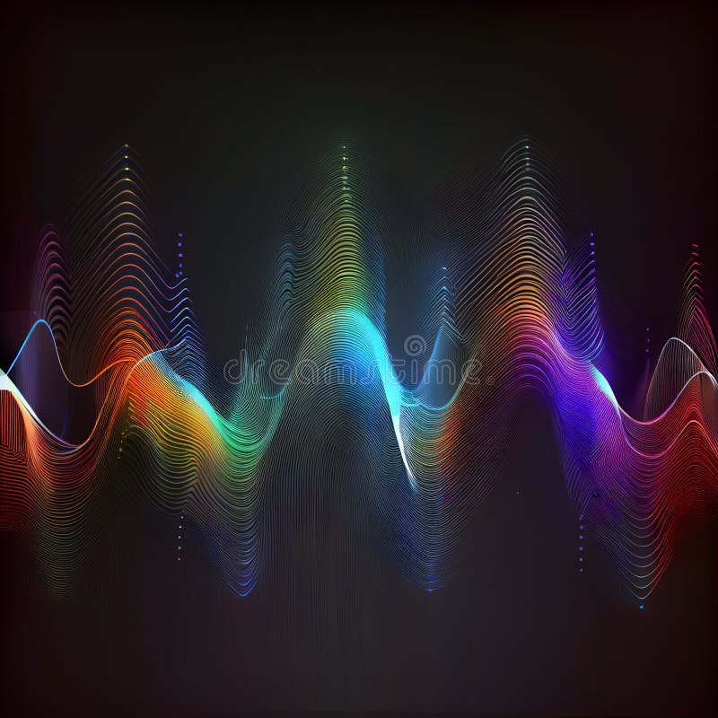 Sound Wave Abstract Vector Background Stock Illustration - Illustration ...