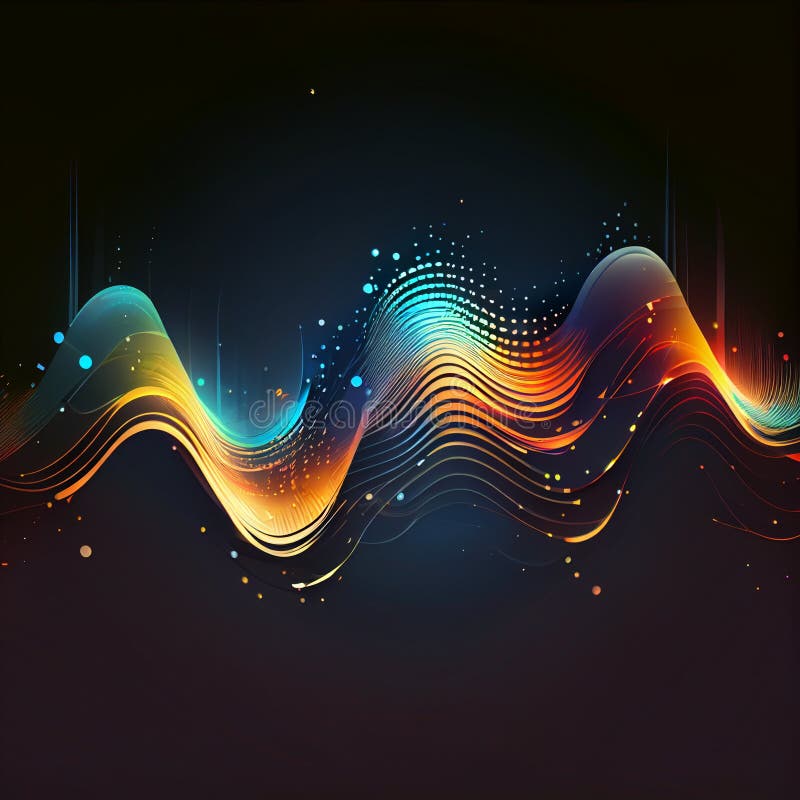Sound Wave Abstract Vector Background Stock Illustration - Illustration ...