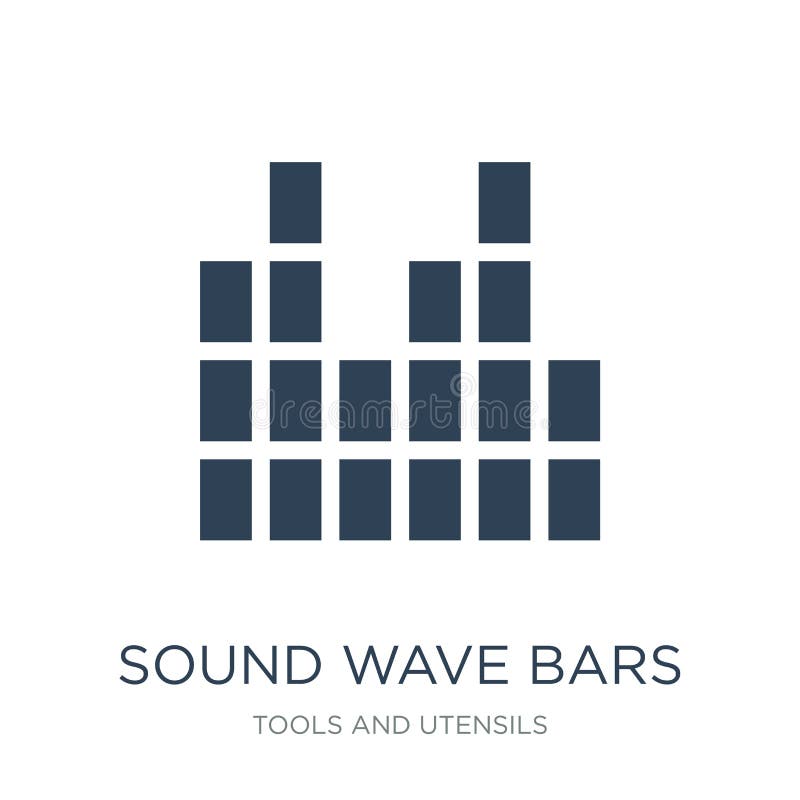 Sound Wave Bars Icon in Trendy Design Style. Sound Wave Bars Icon ...