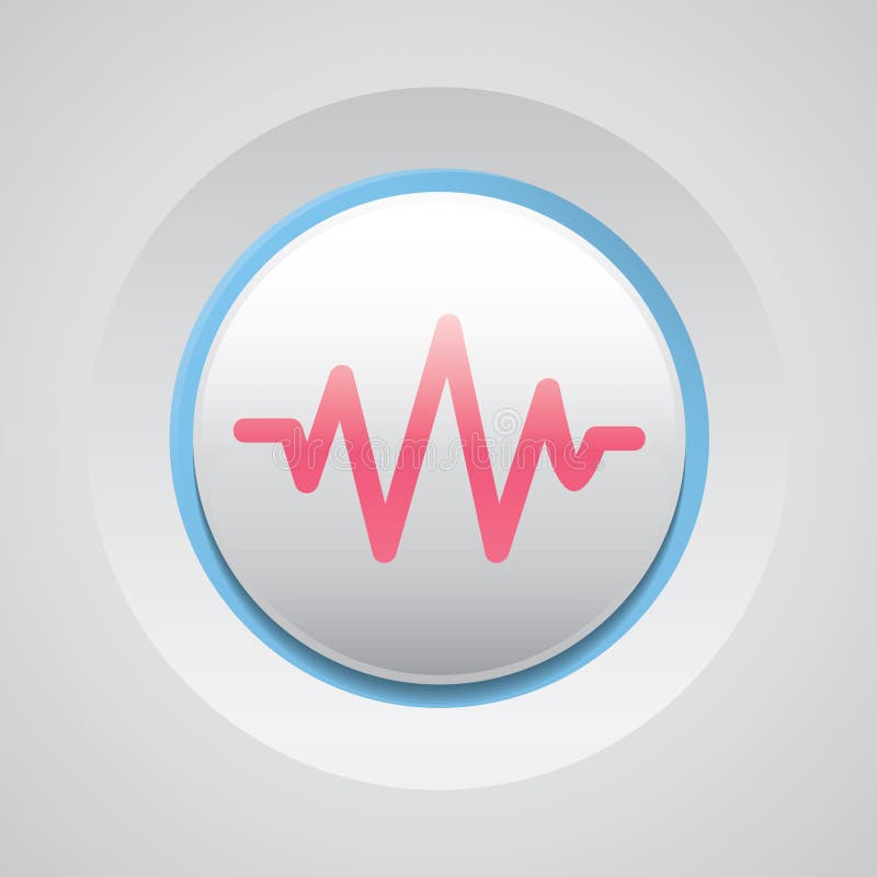 Sound Wave Button. Vector Illustration Decorative Design Stock Vector ...