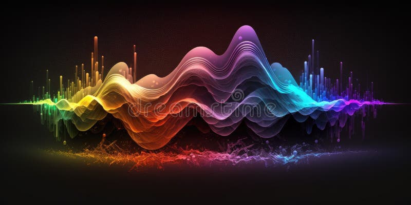 A Sound Wave, Colorful, Desktop, Multicolor, Technology Stock Photo ...
