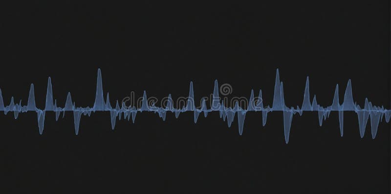 A Sound Wave Oscillating on a Black Background Stock Illustration ...