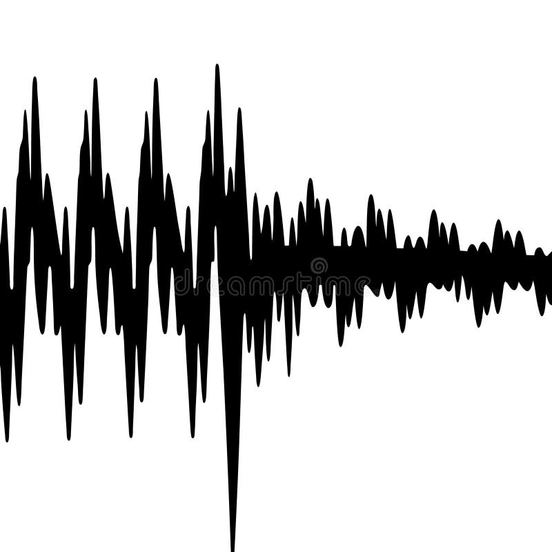 A Sound Wave Design in Black and White, Depicting Sharp Peaks and ...