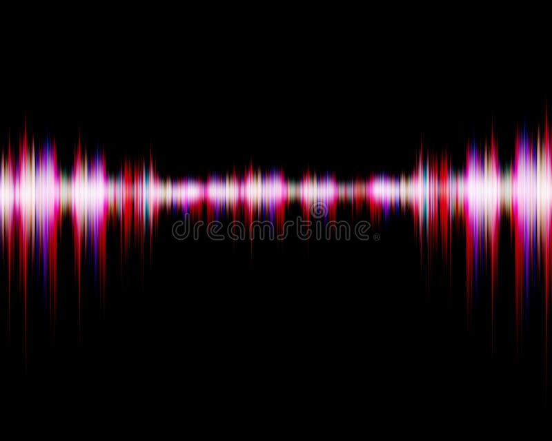 Sound Wave Digital on Black Background Stock Illustration ...