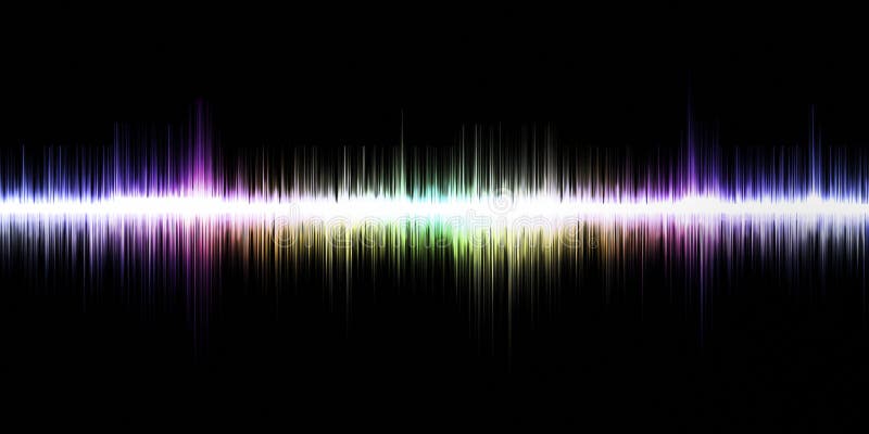 Sound Wave Effect on a Black Background Stock Illustration ...