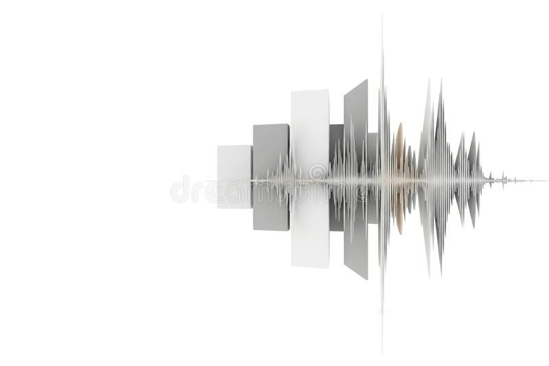 A Sound Wave in the Form of Gray Geometric Blocks. Space for Text ...